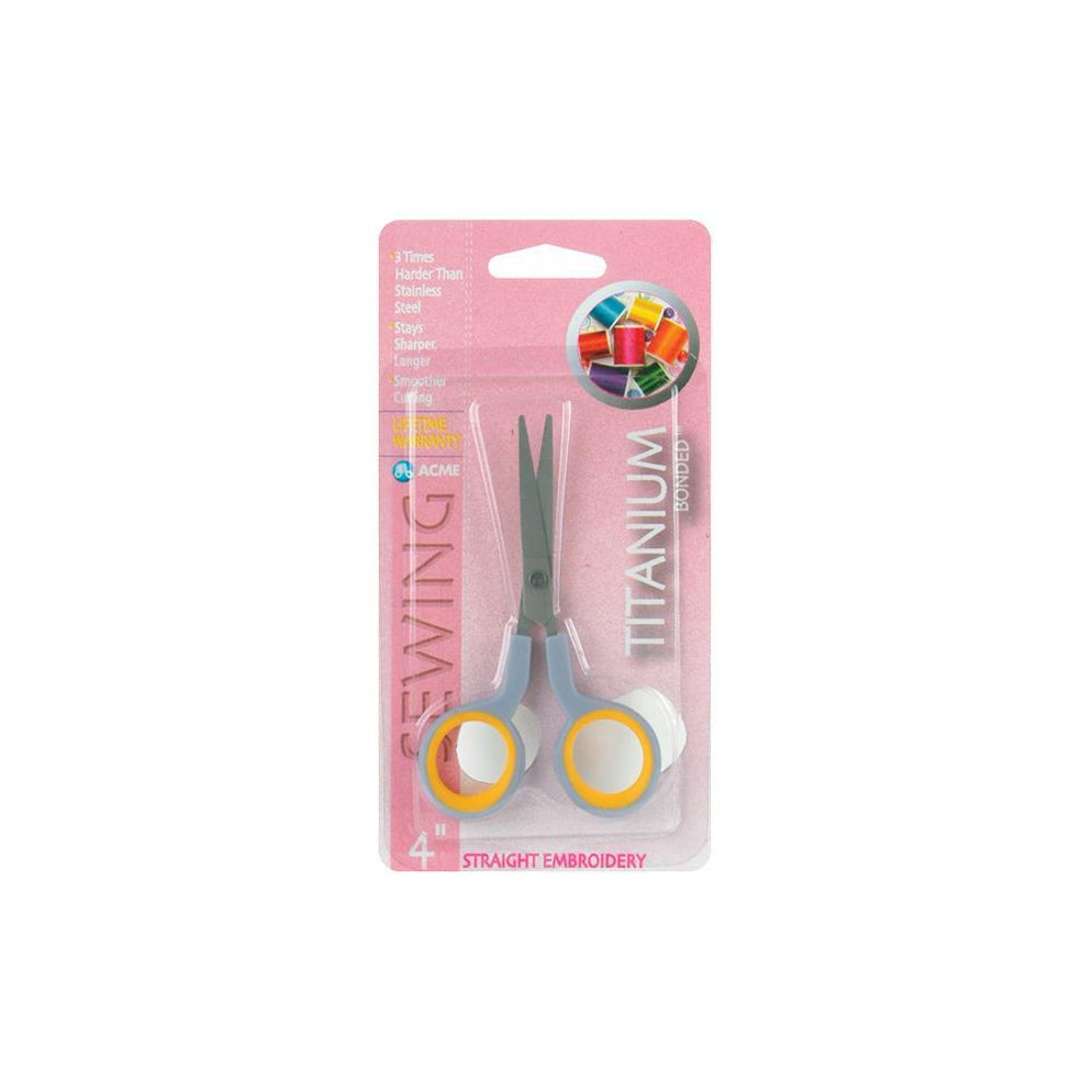 Titanium Straight Embroidery Scissors 4" — The Black Sheep